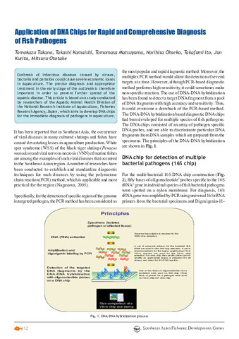 Application of DNA chips for rapid and comprehensive diagnosis of fish ...